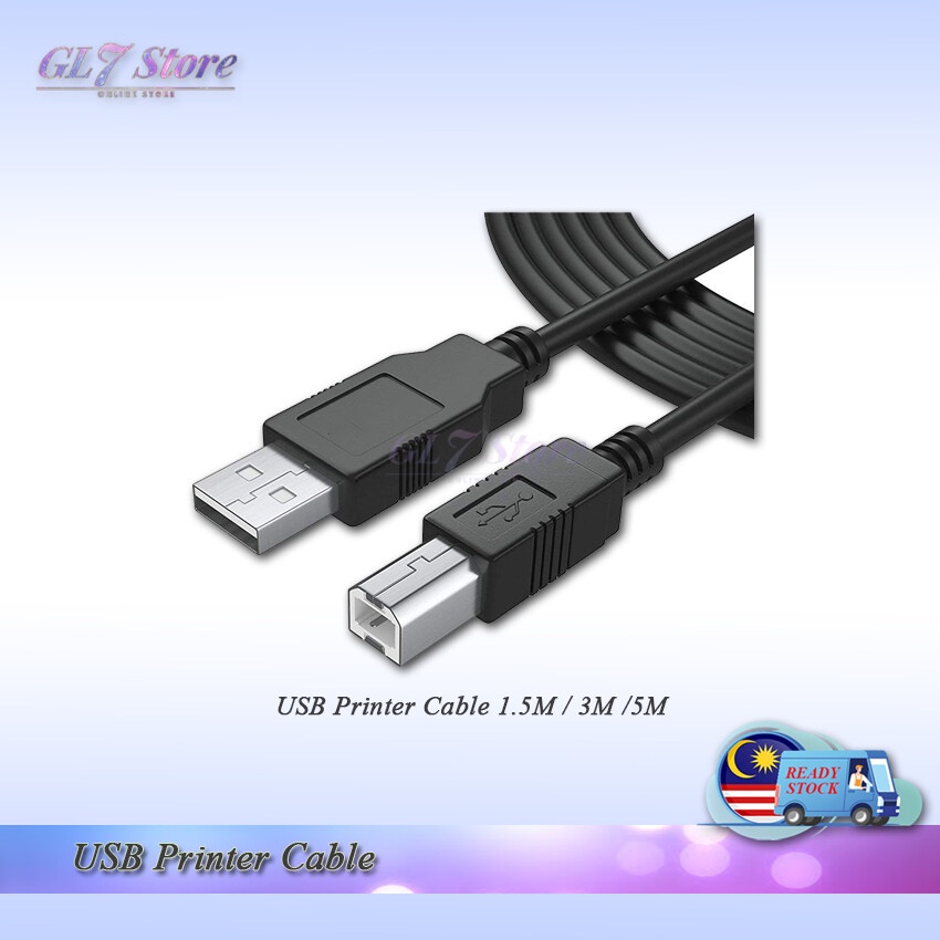 HIGH SPEED USB 2.0 PRINTER CABLE FOR CANON EPSON HP XPRINTER AIR ...