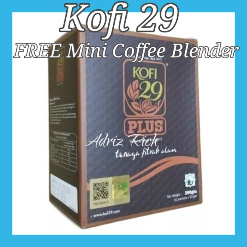 KOFI 29 PLUS Kopi 29 3in1 Coffee Classic Tenaga Fitrah Alam Original 10 ...