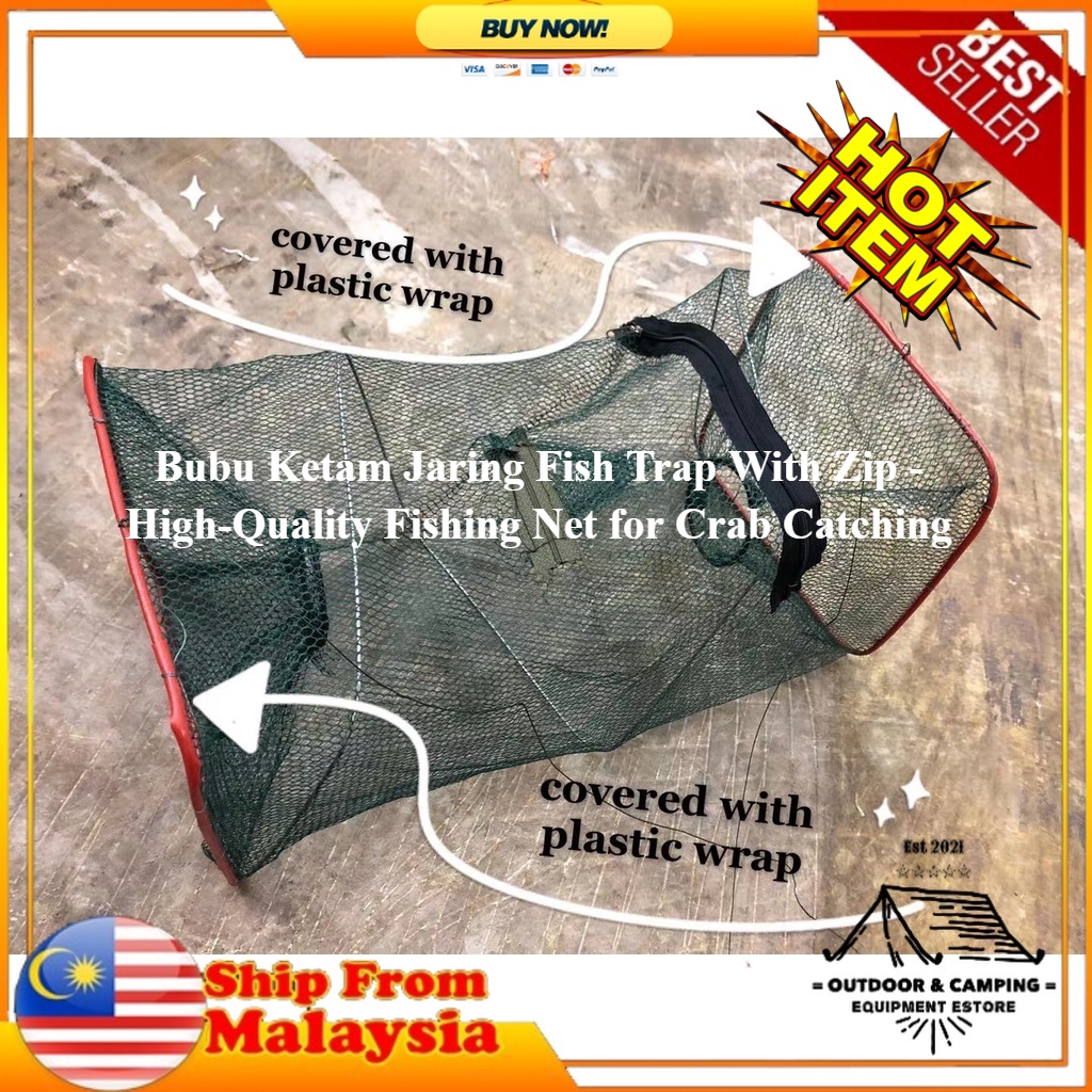 Bubu Ketam Jaring Fish Trap With Zip - High-Quality Fishing Net for ...