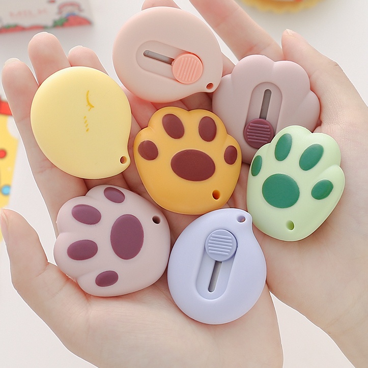 Lovely Cat Paw Little Whale Mini Portable Utility Knife Paper Cutter ...