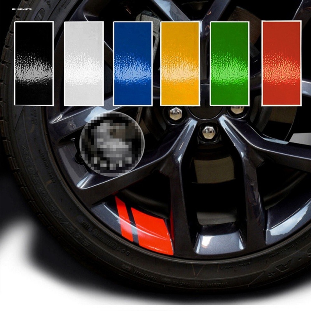 Car Sticker Wheel Rim Reflective Vinyl Warning DIY Decal Hash Mark ...