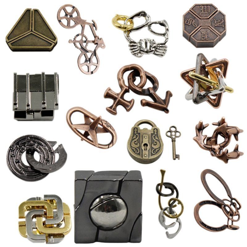 Magic Puzzle Golden Lock Educational Toys Unlock Loop High Difficulty ...