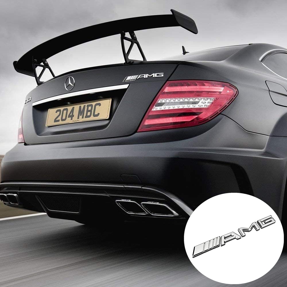 AMG Mercedes-Benz Badge Emblem Decal Trunk Fender Sticker Logo Chrome ...