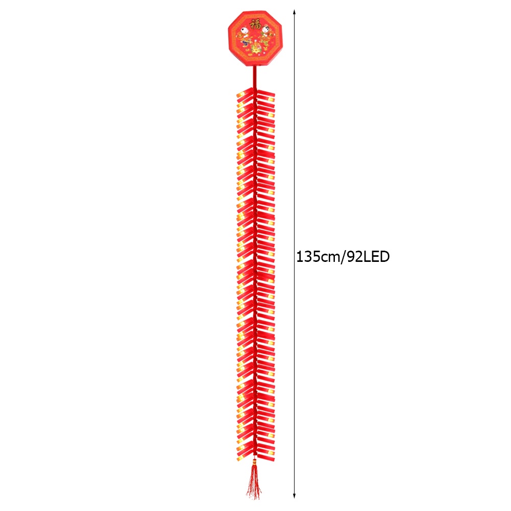♈Ready Stock♈92LED 1.35m Electronic Firecracker Lamp with Sound AC220V ...
