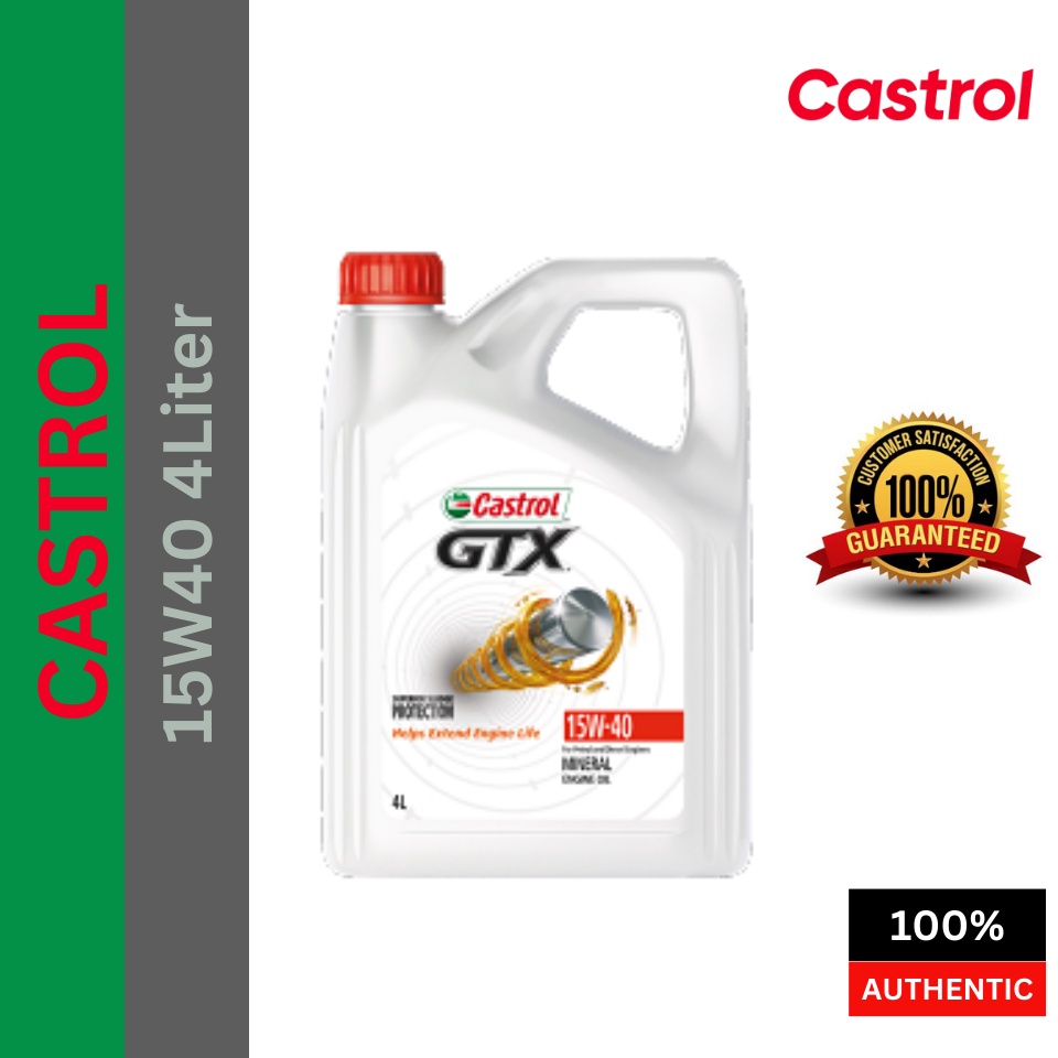 3413671 CASTROL GTX 15W-40 ENGINE OIL 4 LITER ORIGINAL ( LONGLIFE ...