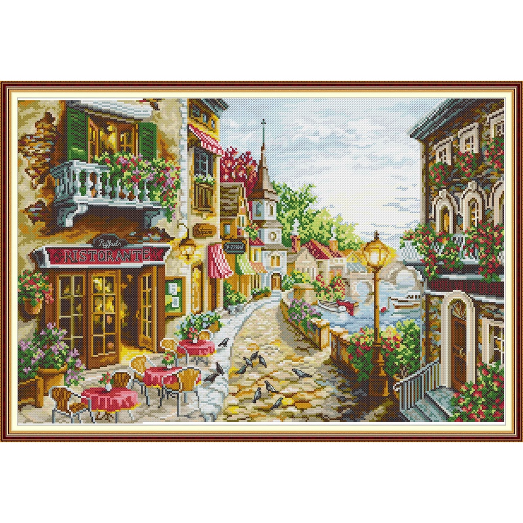 Joy Sunday Stamped Cross Stitch Ktis DMC Threads Chinese CroStitch Set ...