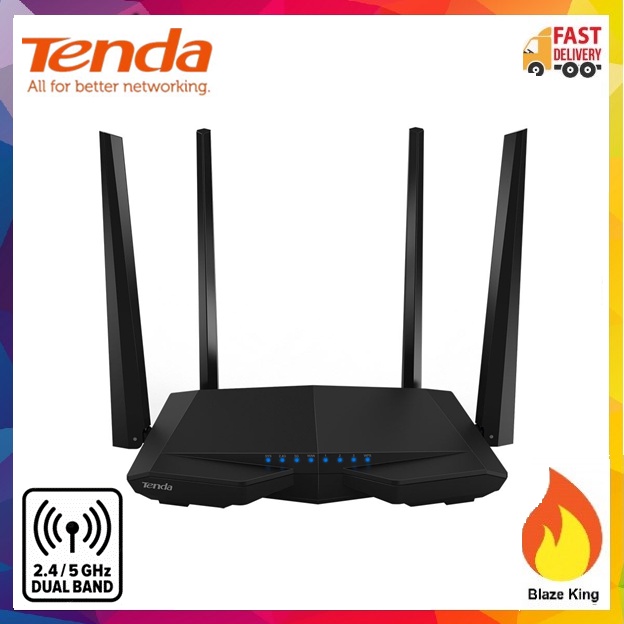 Tenda AC6 AC1200 Dual Band 5GHz + 2.4GHz Wireless WiFi Router / Range Extender / Repeater ...