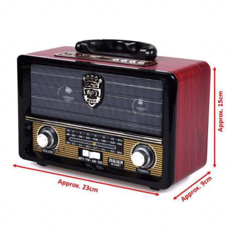 MEIER 115/111/112/BT Retro FM.AM.SW 3 Band Redio Bluetooth Speaker Supported USB,TF,Card ...