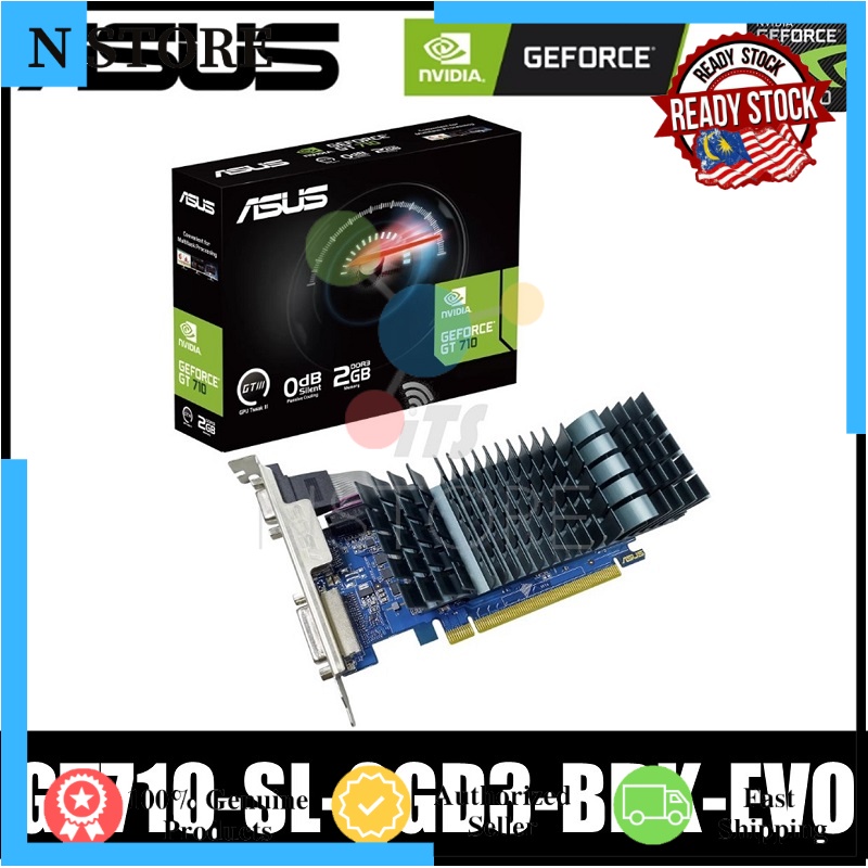 Asus Geforce GT710 2GB Low-Profile Graphic Card (GT710-SL-2GD3-BRK-EVO ...