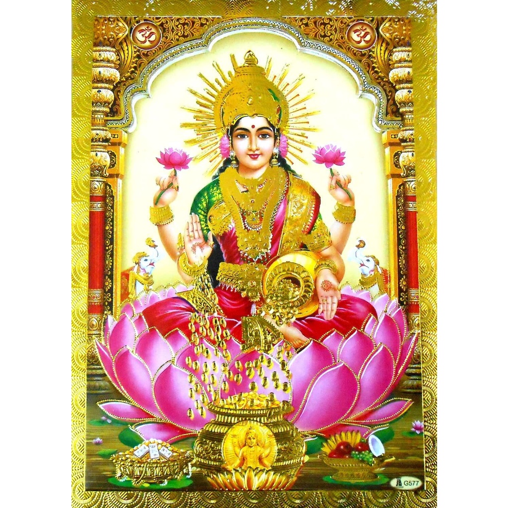 Goddess Laxmi Poster Lakshmi Print Hindu Goddess Picture Canvas ...