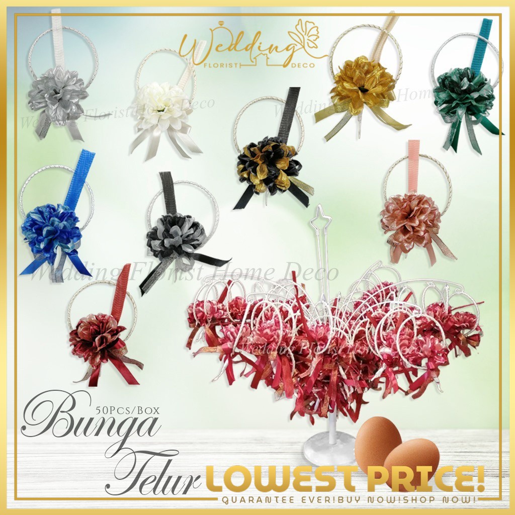 50PCS - PREMIUM BUNGA TELUR/WEDDING/KENDURI/BUNGA TELUR CUCUK/BUNGA ...