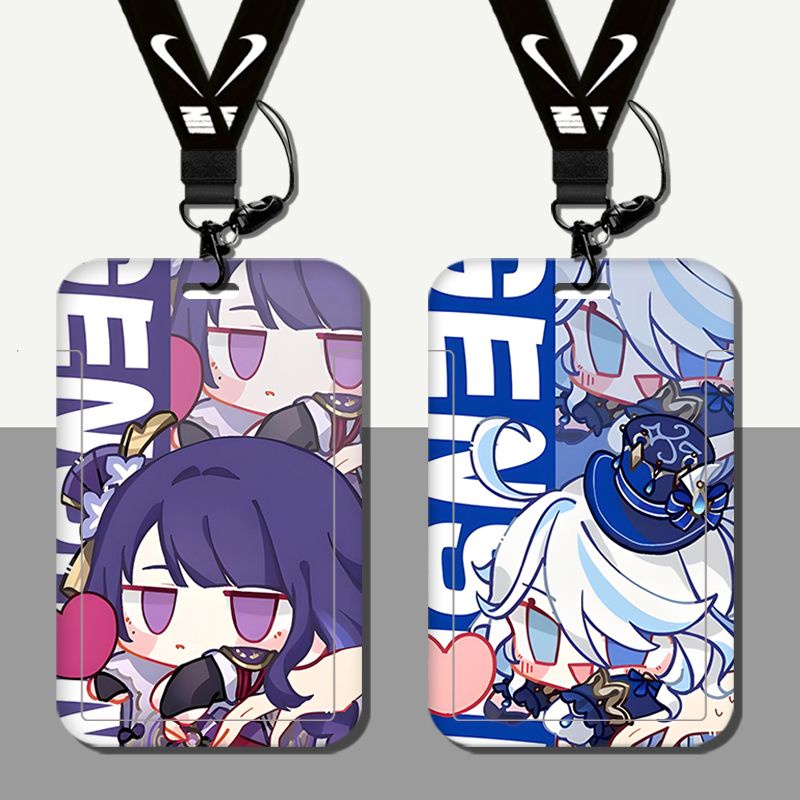 Q Version Genshin Impact Hutao Neuvillette Furina DIY Student ID Card ...