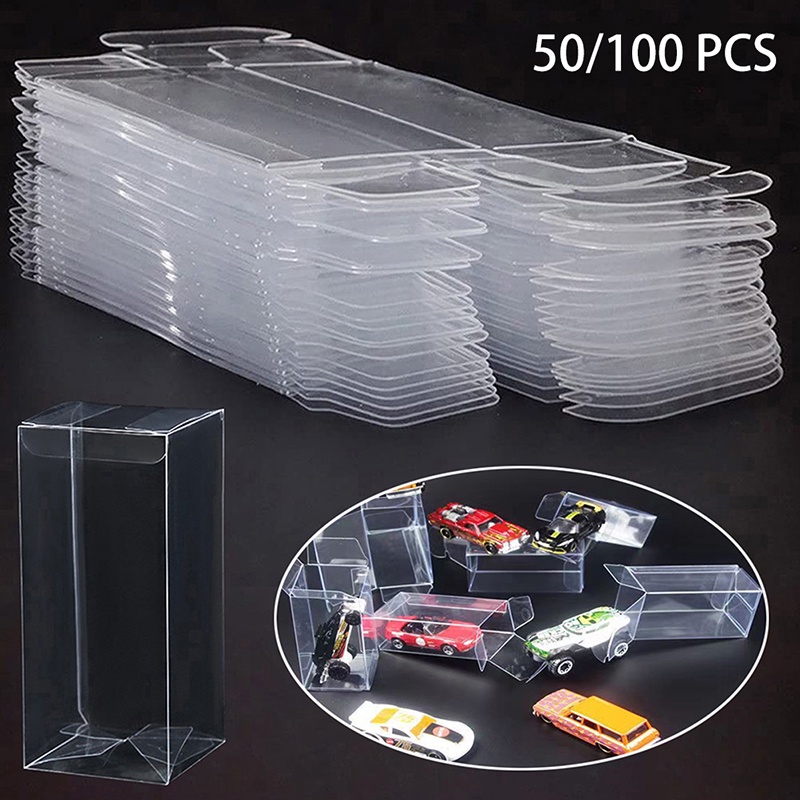 [Spot Goods] 30/50/100pcs 1/64 Car Model Display Box PVC Parking Lot ...