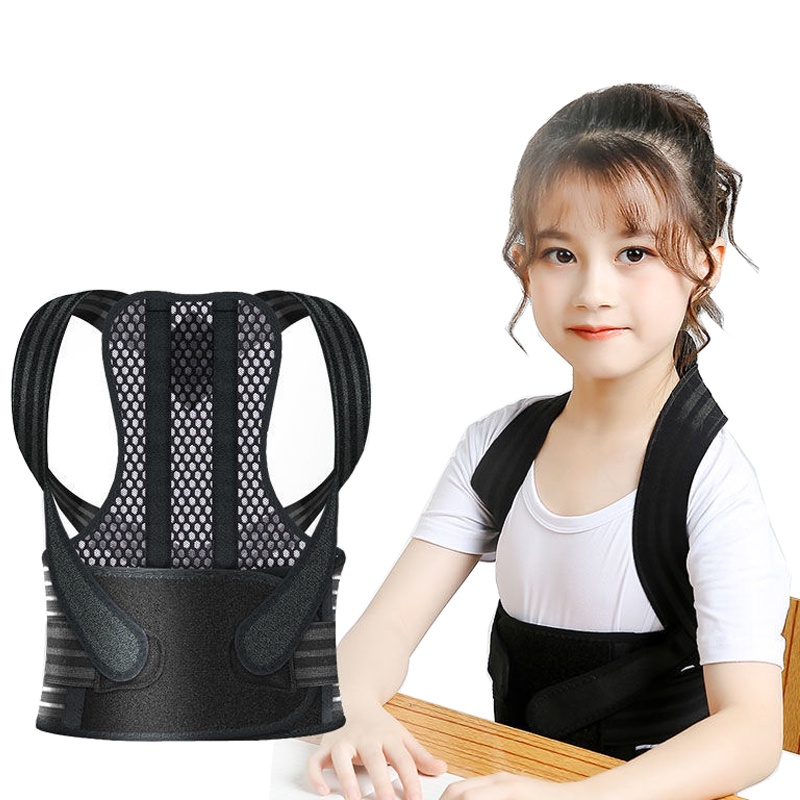 Steel Bar Shoulder Anti-Hunchback Posture Corrector Upper Back Brace ...