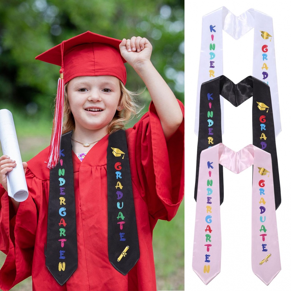 YL Kindergarten Graduation Sash，Cute Preschool Graduate Printed ...
