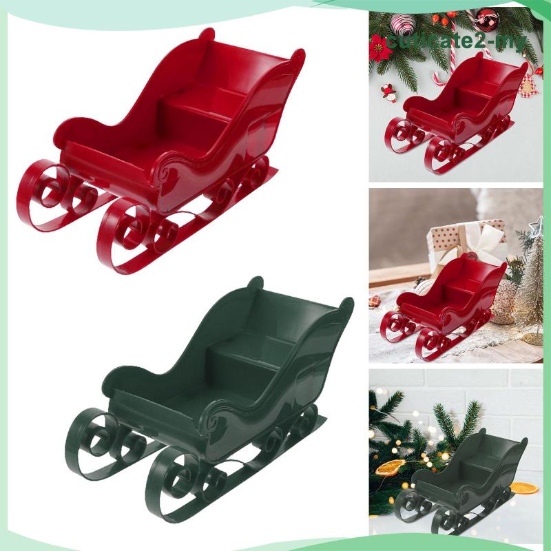 [CuticateddMY] Santa Sleigh Mini Sled Ornament Christmas Tabletop ...