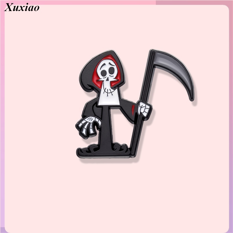 Cute Cartoon Grim Reaper Pin Comedy Animation Billy Mandy and Bleach's ...