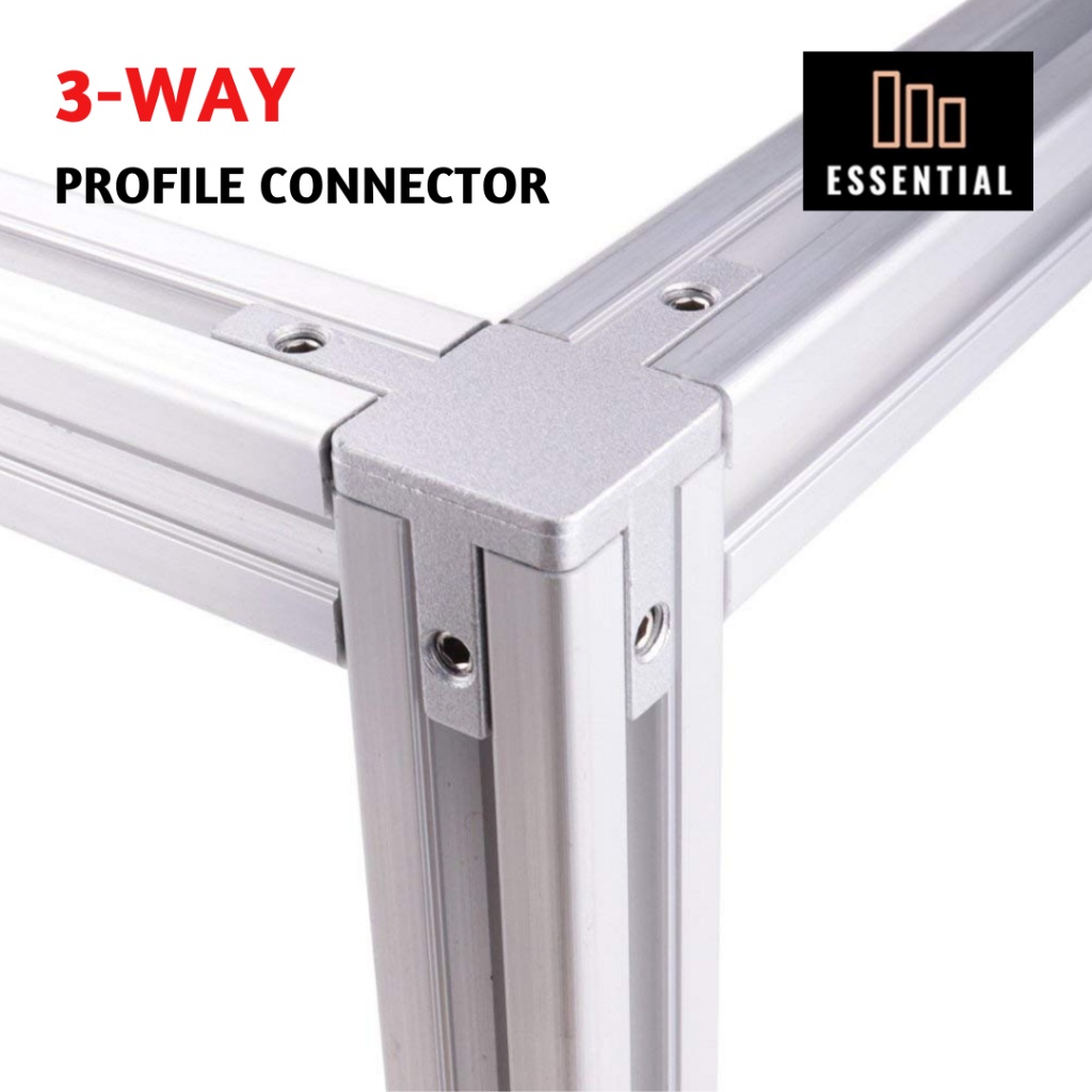 3 way connector / 3 way inner corner bracket for Aluminium Profile 2020 ...