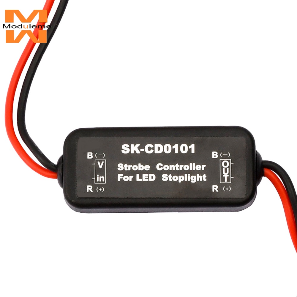 Flash Strobe Controller Flasher Module for LED Brake Light Tail Stop Light 12-24V SK-CD0102 SK ...