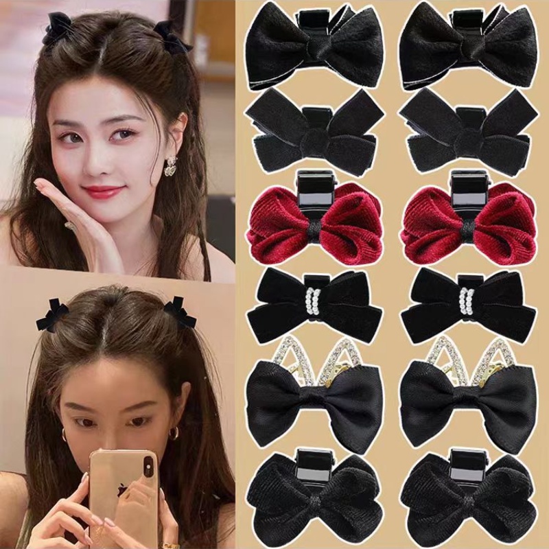 Korean Style Mini Bow Hairpin Side Princess Head Grabber Girls ...