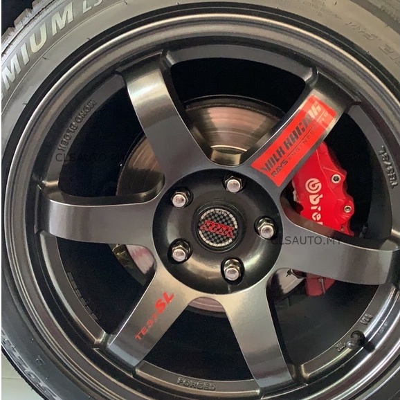 STICKER SPORT RIM TE37 Special Colours Hot Pink Aqua Blue (RAYS VOLK ...