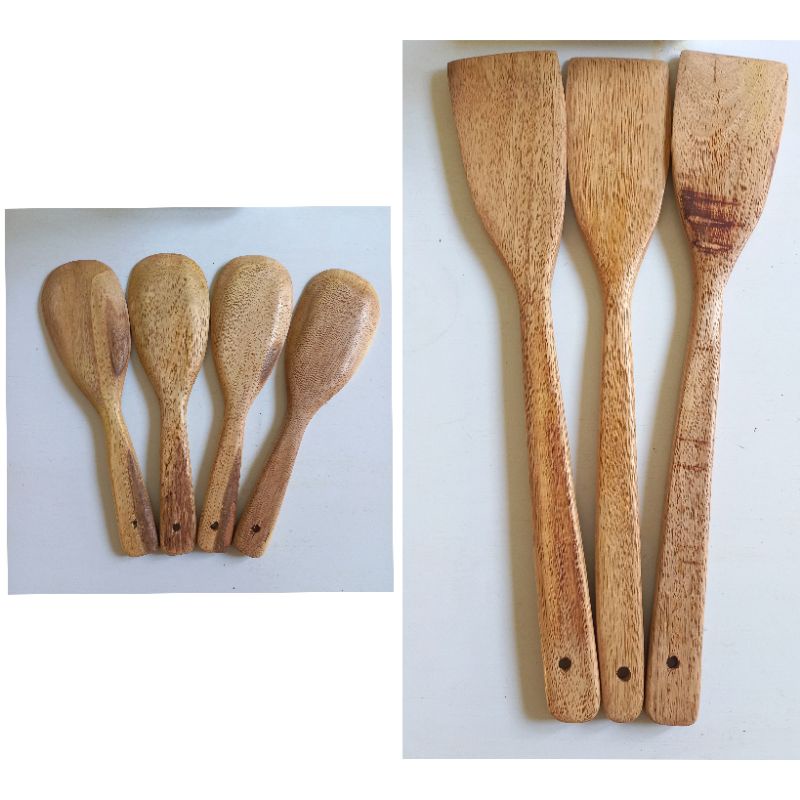 KAYU - Mahogany Wood Sutil/Wooden Spatula, Smooth and Thick, Best ...