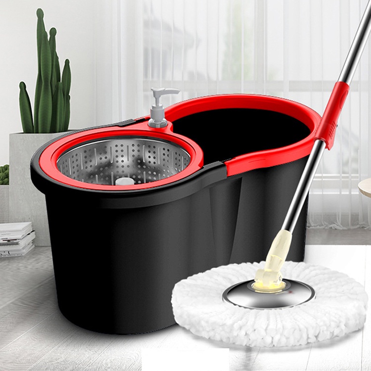 Spin Mop with Stainless Steel Basket & Wheels Multiple Color Choice ...