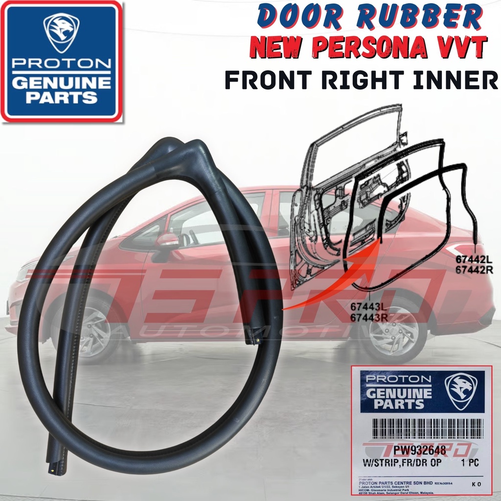 Proton New Persona VVT Genuine Door Rubber Getah Pintu Weather Strip ...