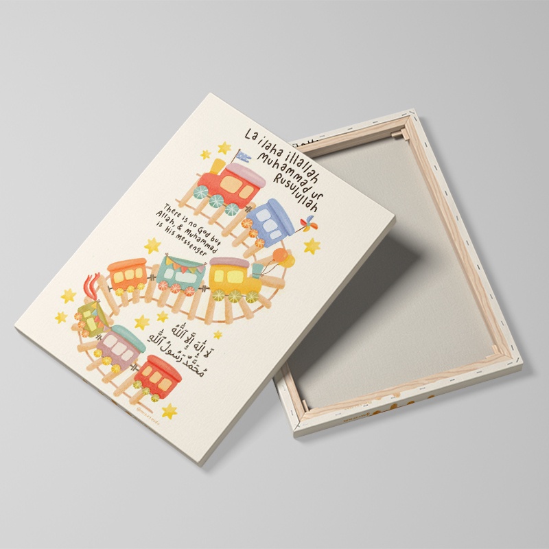 Framed Baby Early Education Canvas Painting Cartoon Letters Weather ...