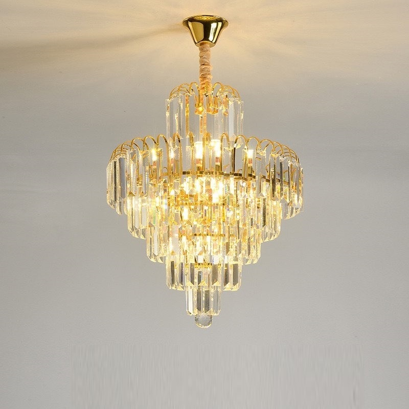 Luxury Gold Crystal Candelier Chandelier Pendant Light Crystal Lampu ...