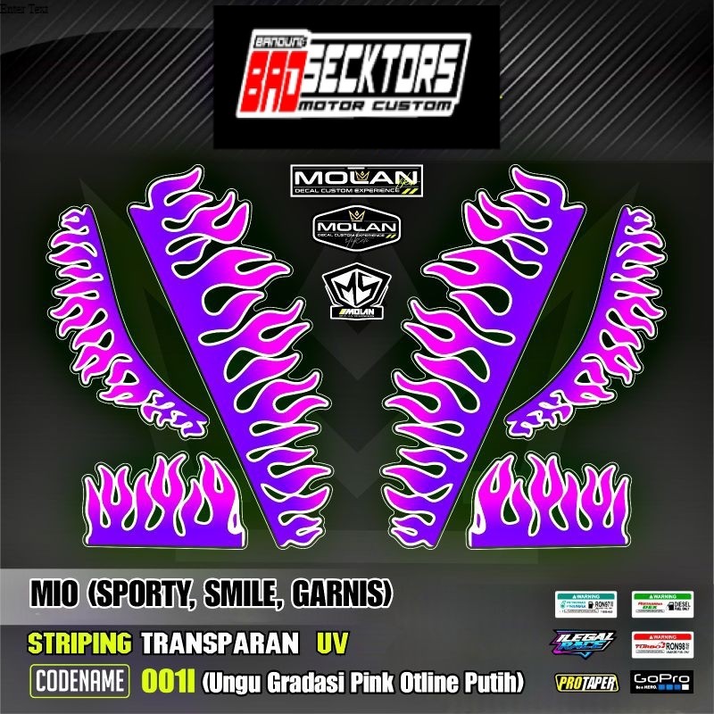 UNGU Decal Sticker Striping Transparent Variations Uv Mio Api Mio JB ...