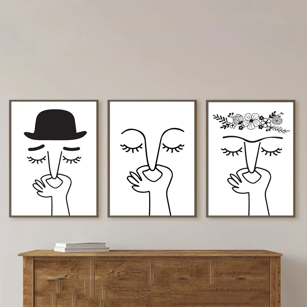 Funny Bathroom Posters Abstract Humor Bad Smell Black White Prints ...
