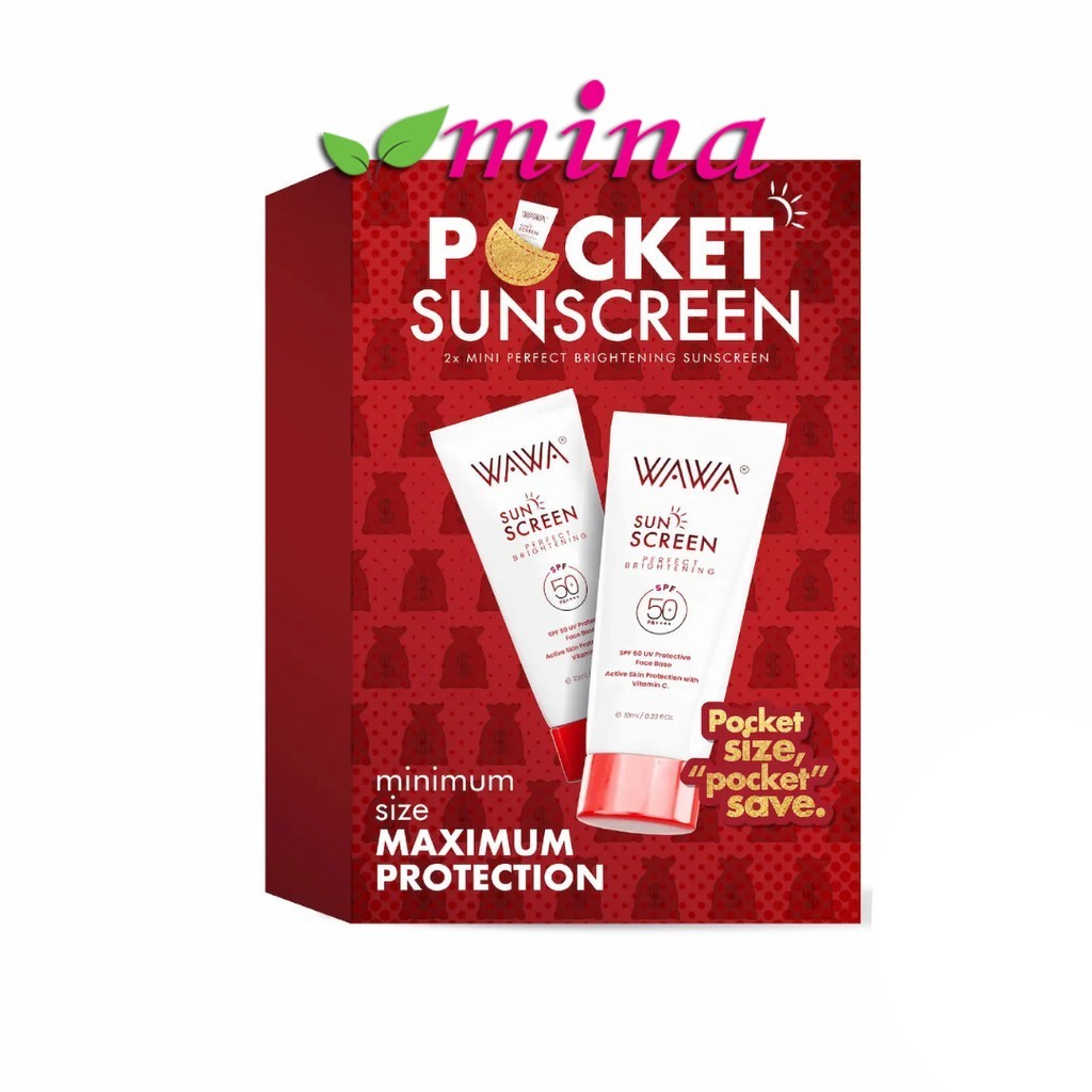 WAWA Sunscreen POCKET 10mlx2s Mini Sun Screen Sun Block SPF50++ Travel ...