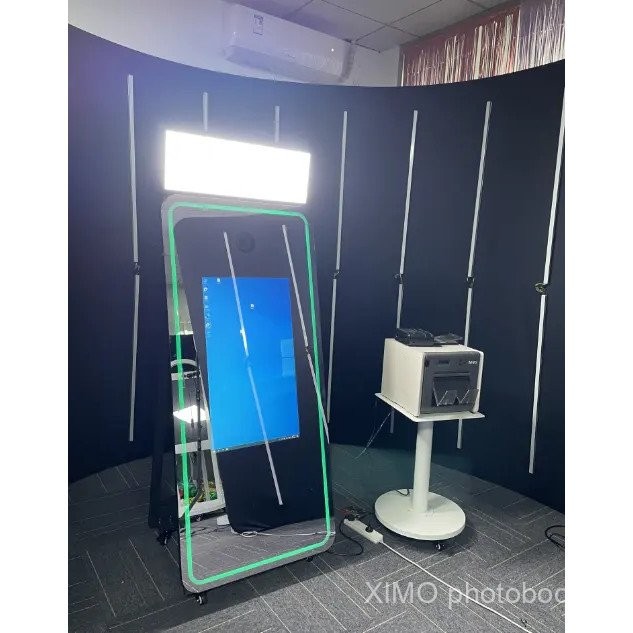 70 inch 2025 Wholesale Mirror Photo Booth Machine Mini Selfie Touch Screen Magic Mirror Photo ...