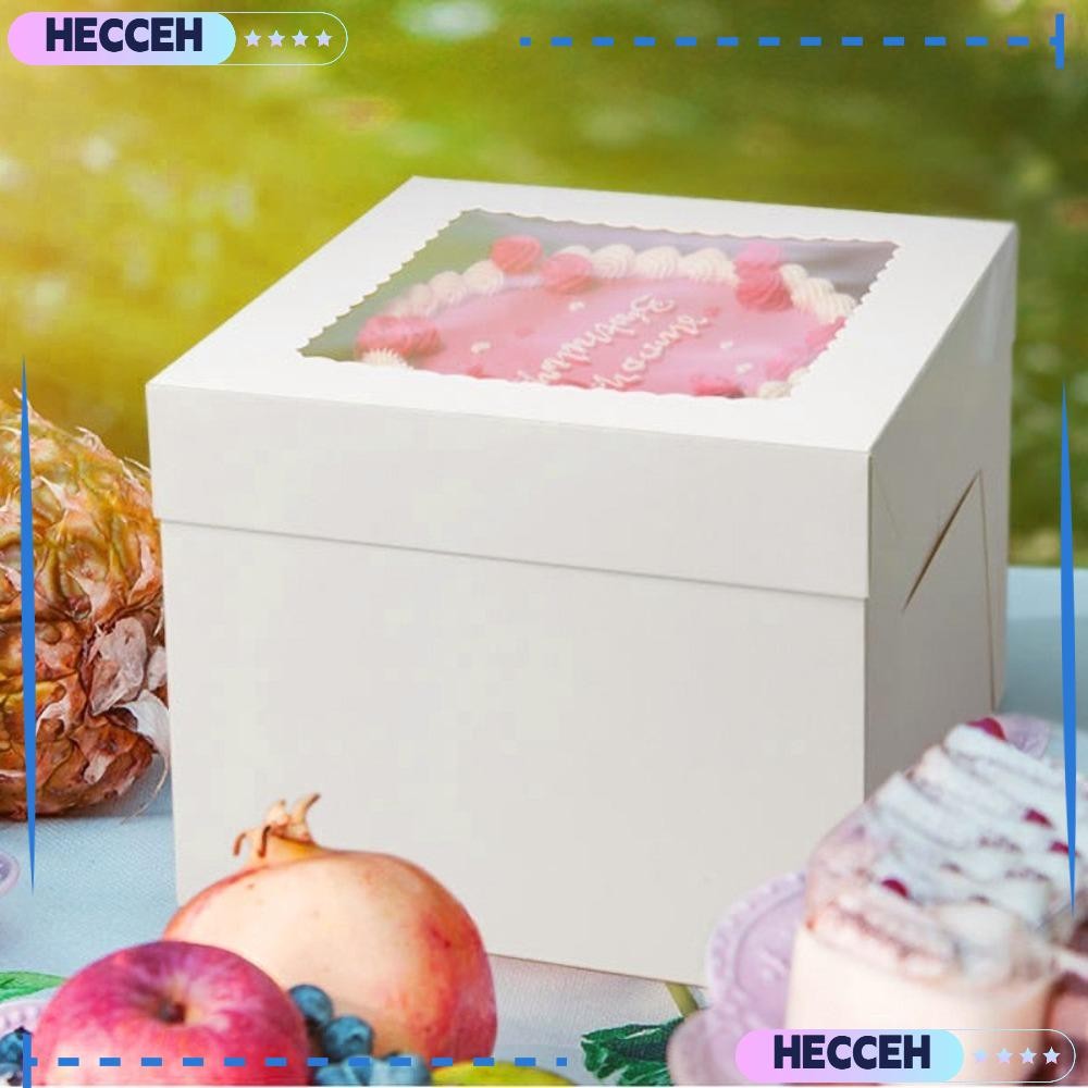 HECCEH1 5pcs Cookie Bakery Boxes, Large Square Cake Boxes, Simple Fold ...
