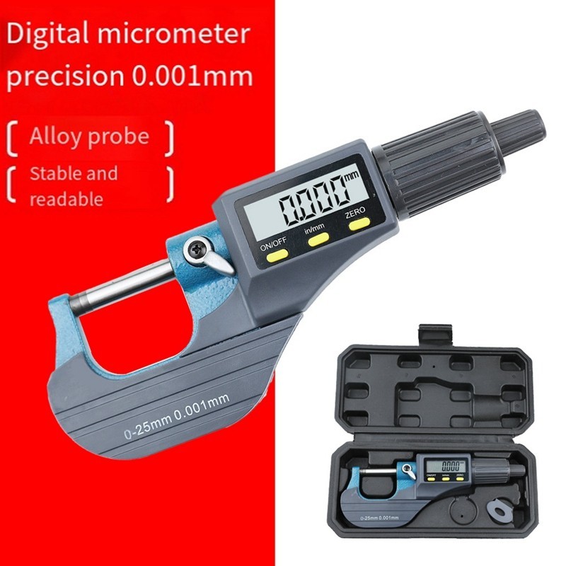 Digital Micrometer, Professional Inch/Metric Measuring Tools 0 ...