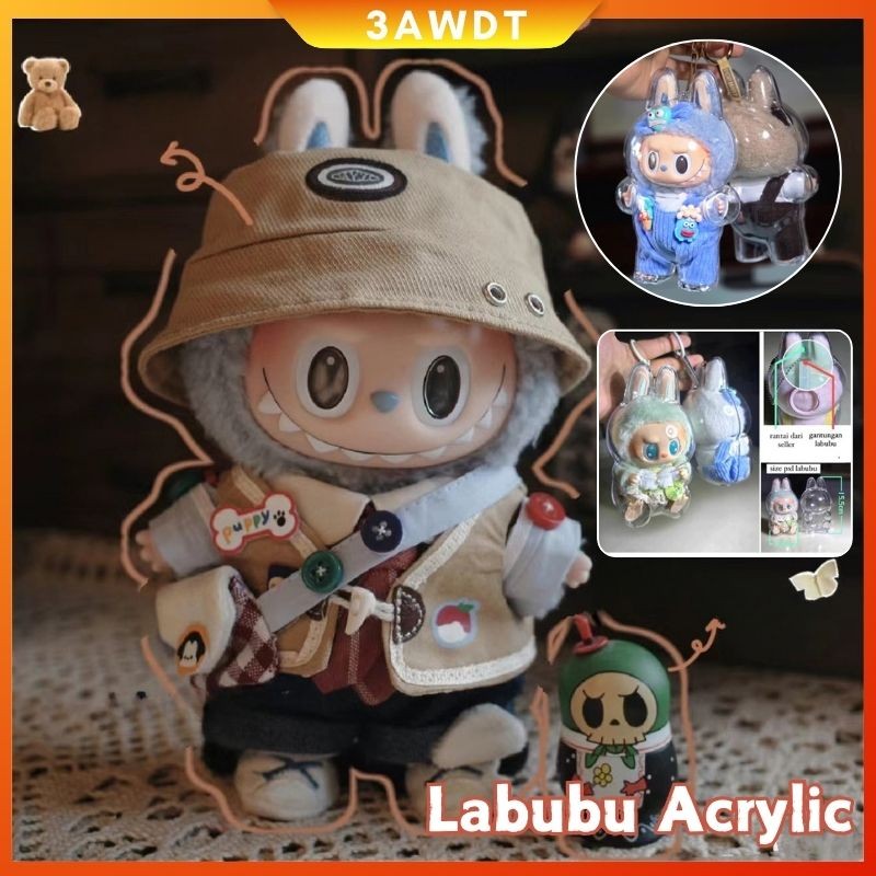 Protector labubu/Arcylic labubu have a seat and macaroon v1 v2/Acrylic ...