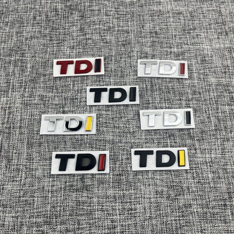 3D metal TDI emblem for AUDI Volkswagen VW logo rear trunk badge Car ...