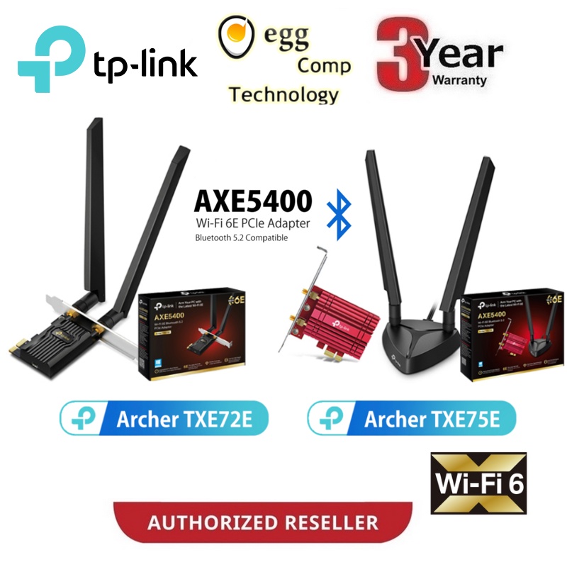 TP-LINK ARCHER ARCHER TXE72E / ARCHER TXE75E AXE5400 WI-FI 6E BLUETOOTH ...