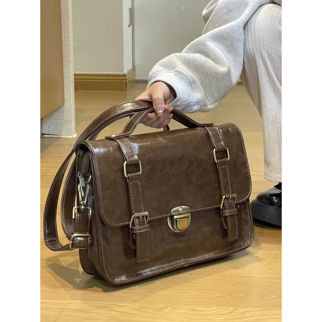 Yuetun New Style Japanese Korean Retro Cambridge Briefcase High-End ...