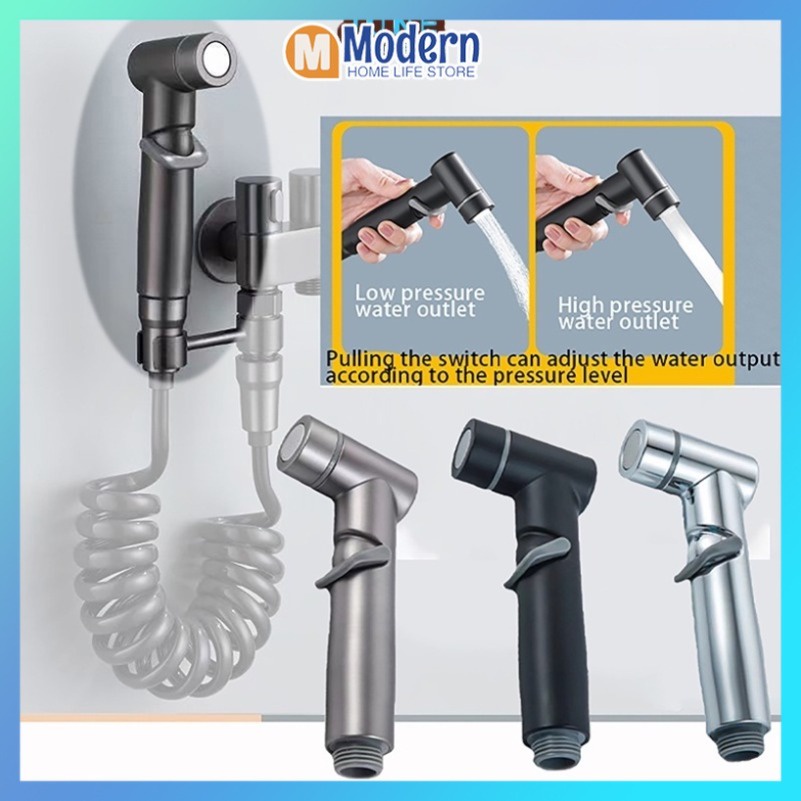【IN STOCK】Bidet Spray Gun Handheld Diaper Soil ABS Toilet Spray Bidets ...
