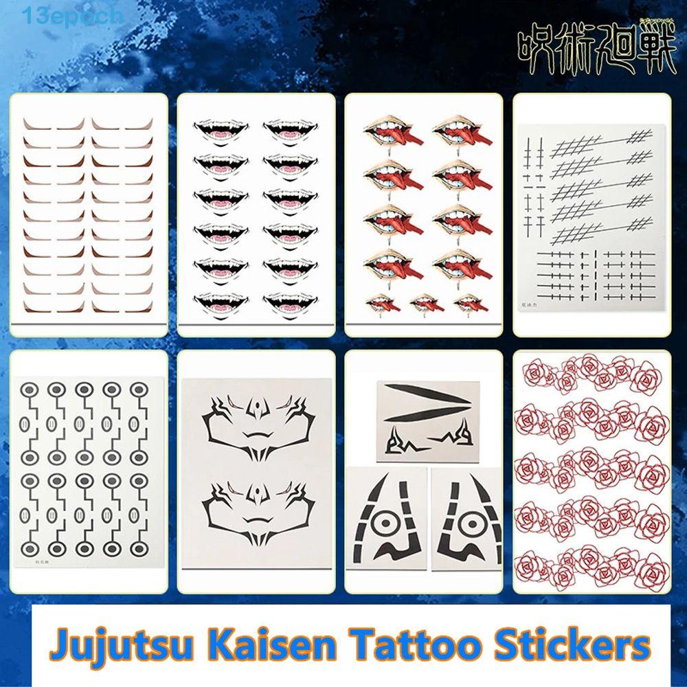 EPOCH Anime Tattoo Stickers Party Waterproof Yuji Itadori Jujutsu ...