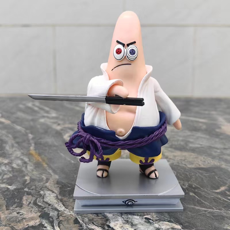 Naruto Series SpongeBob SquarePants Naruto Pie Star Sasuke Figure Model ...