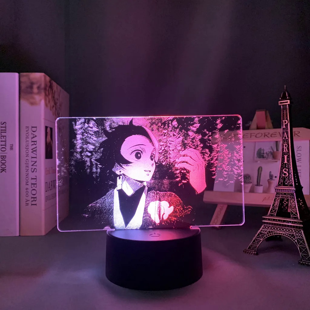 Colorful Anime Two Tone Lamp Kimetsu No Yaiba Tanjiro for Kid Bedroom ...