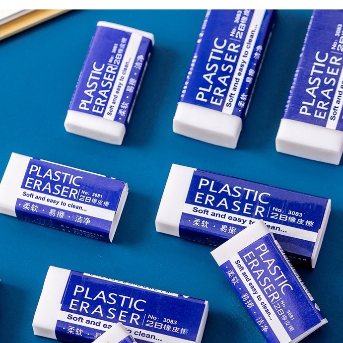 Plastic Eraser 3081 3083 Exam Use Student Eraser Plain White Color ...