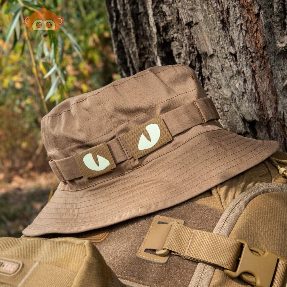 2/4/10pcs Cat Eyes Hook Tactical Patches Glow-in-the-Dark Battle Magic ...