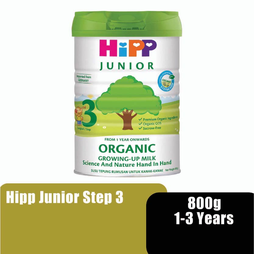 HiPP JUNIOR Organic Growing-up Milk Step 3 (1-3 years) 800g [Certified ...