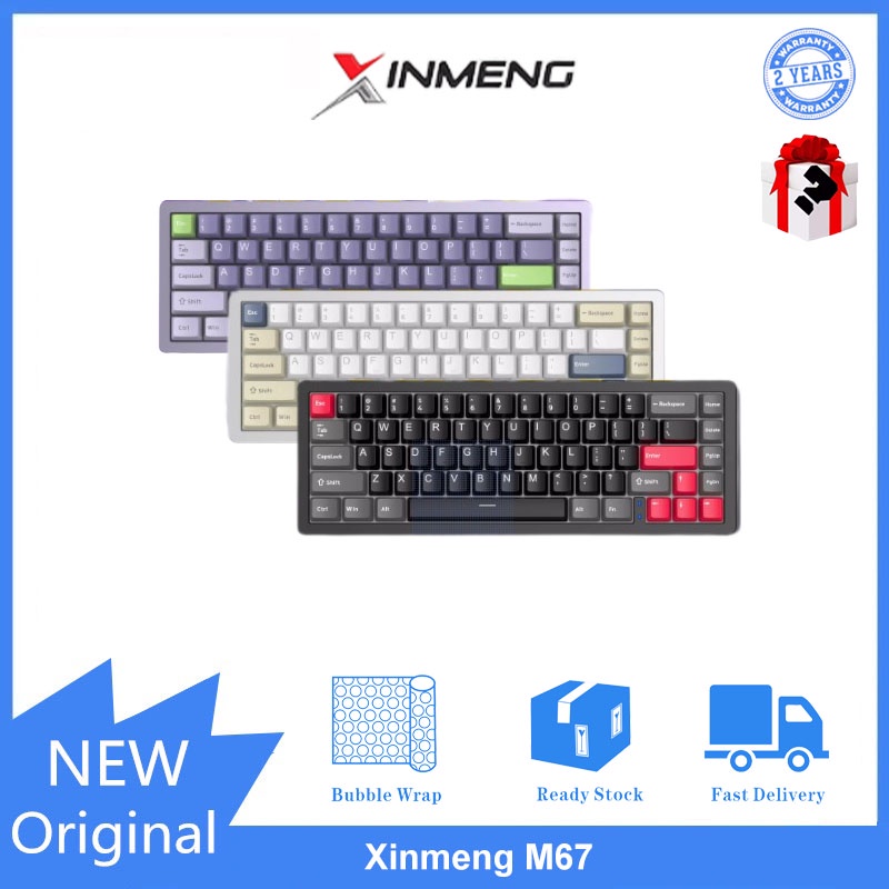 Xinmeng M67 three mode mechanical keyboard Customization of Aluminum ...
