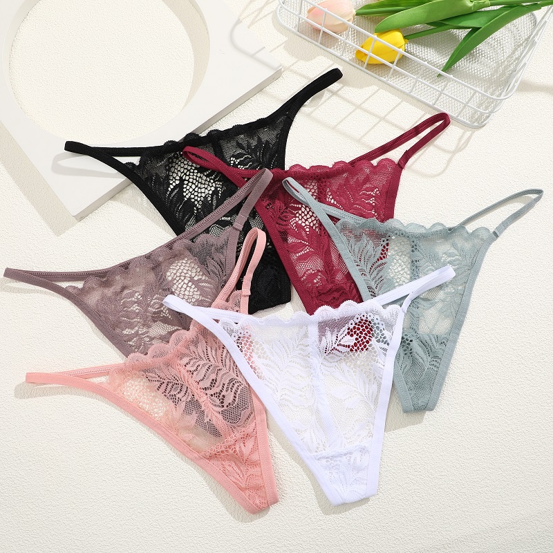 Lace Panty for Women T-back Seamless Panty Bikini Breathable Underwear ...