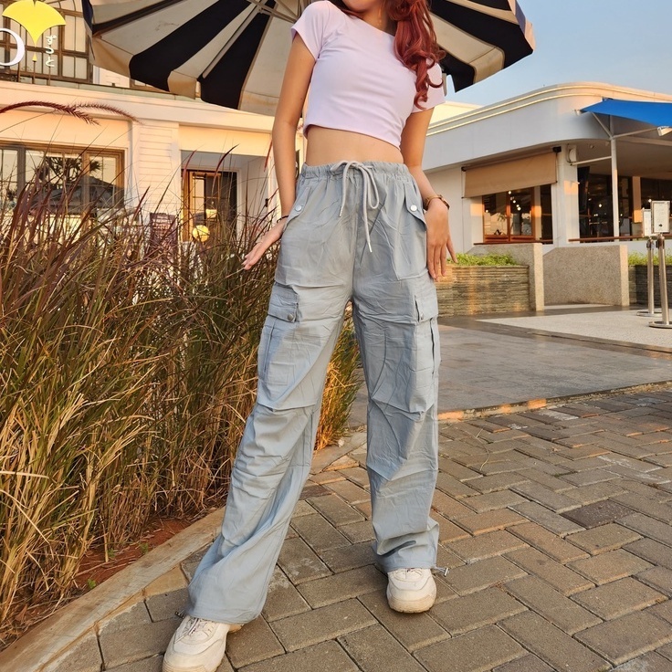 Trexus - ZRX Wanita MOJA / MINJI Cargo PARACHUTE TROUSERS / Latest Long ...